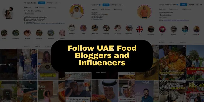follow uae food bloggers and influencers
